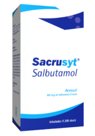 SACRUSYT SALBUTAMOL INHALADOR 100MG X 20